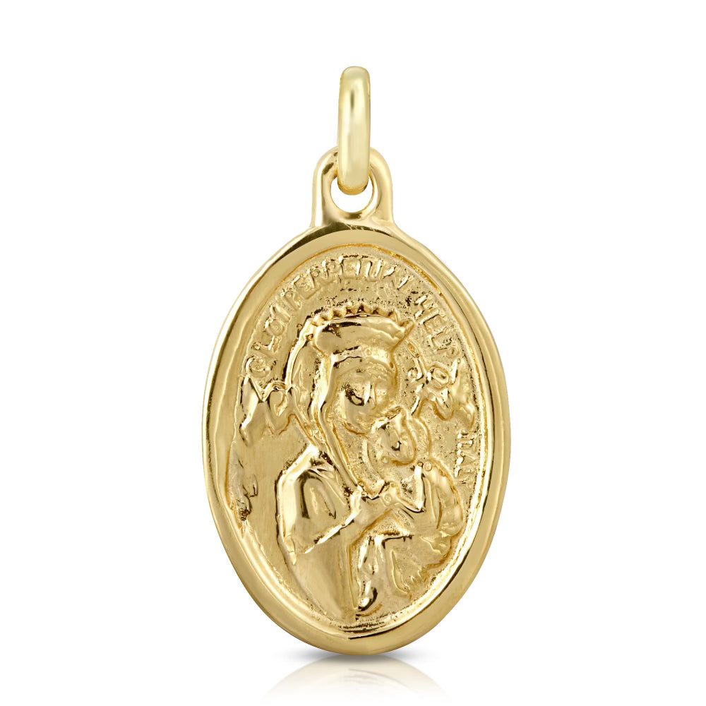 Saint Gerard Medallion Charm Rose Gold